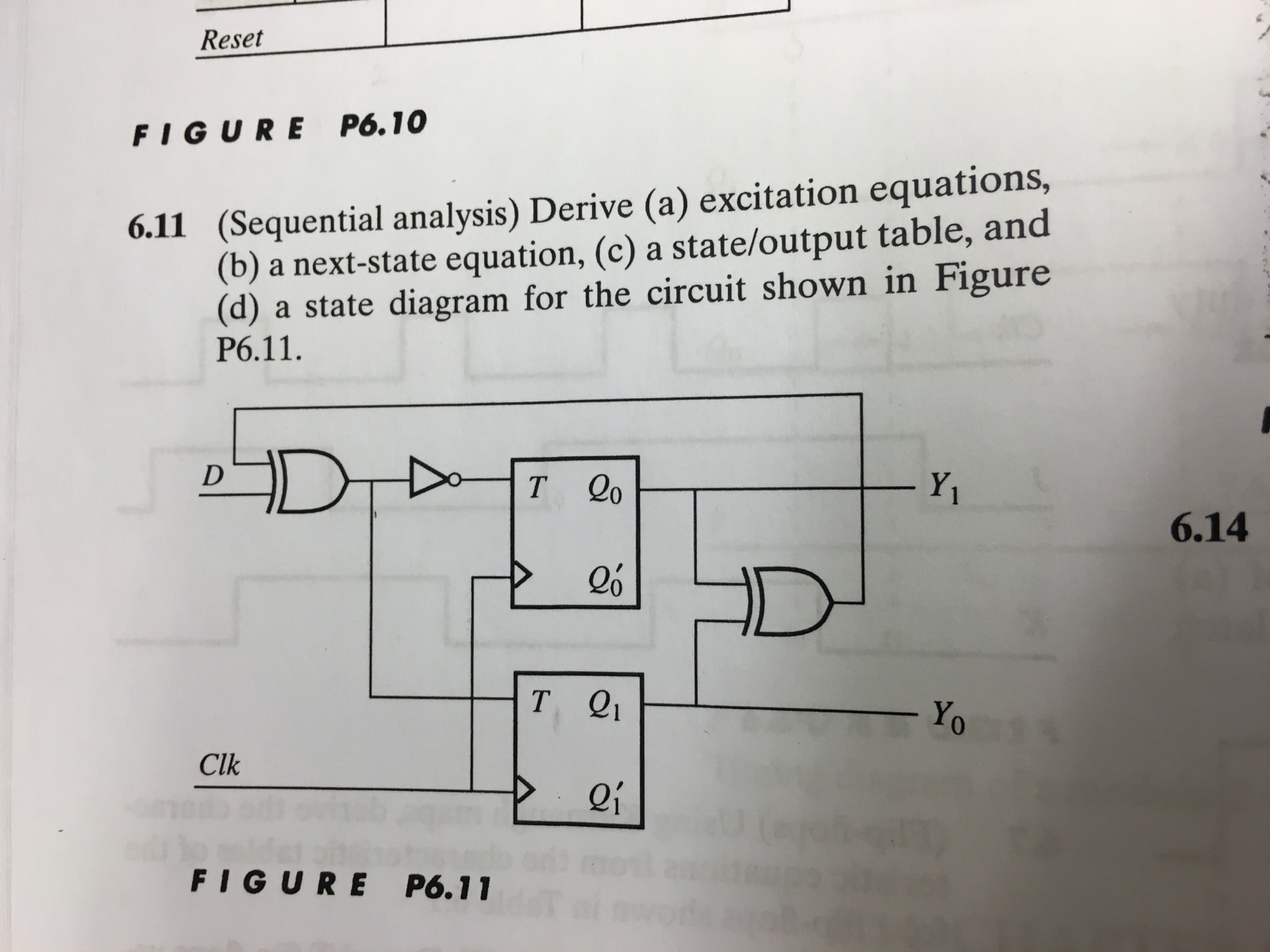 Solved FIGURE P6.106.11 (Sequential analysis) Derive (a) | Chegg.com