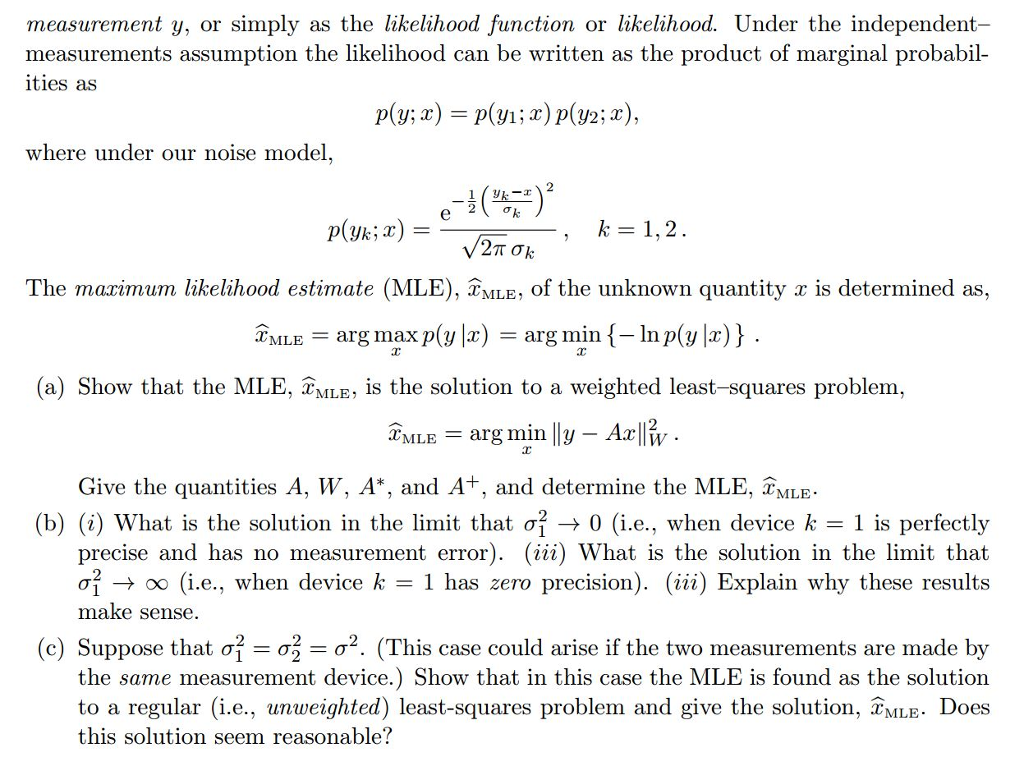 Maximum Likelihood Estimation For The Gaussian Linear
