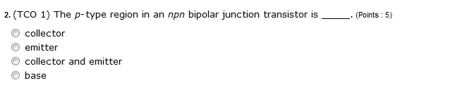 Solved The p- type region in an npn bipolar junction | Chegg.com