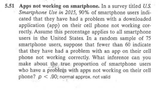 Solved 5.51 Apps not working on smartphone. In a survey | Chegg.com
