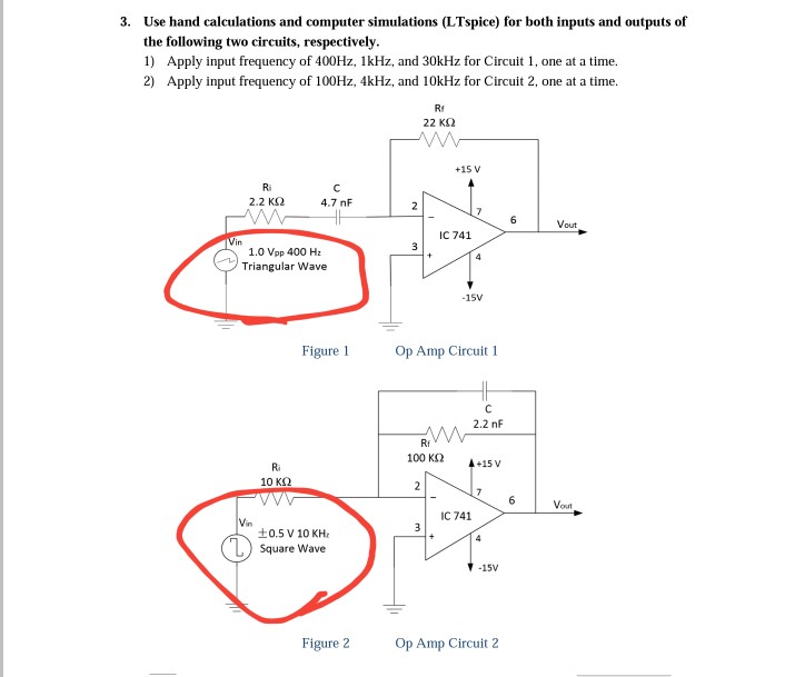 Solved 3. Use hand calculations and computer simulations | Chegg.com