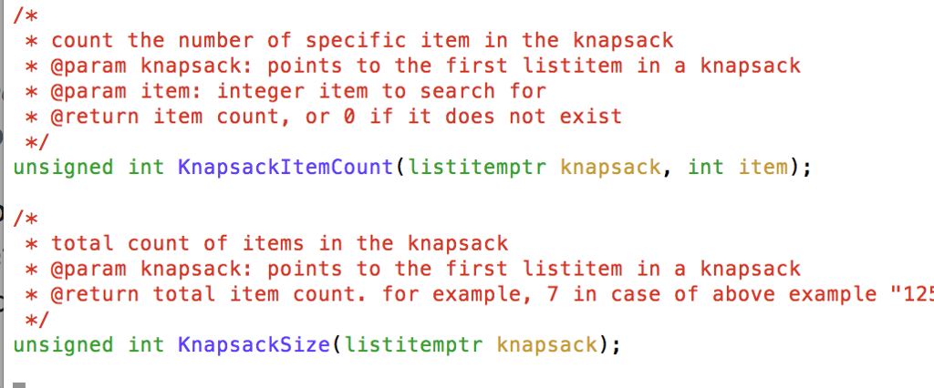 Solved In your main), you should call knapsack functions | Chegg.com