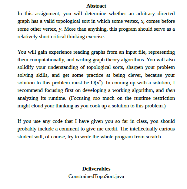 Abstract In this assignment, you will determine | Chegg.com