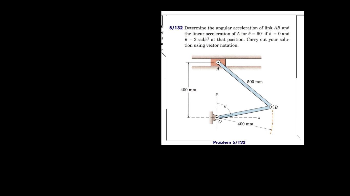 Solved Determine the angular acceleration of link AB and the | Chegg.com