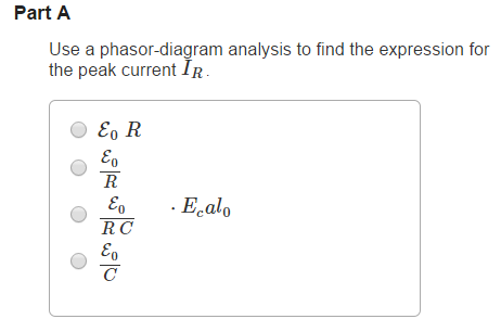 Solved Use a phasor-diagram analysis to find the expression | Chegg.com