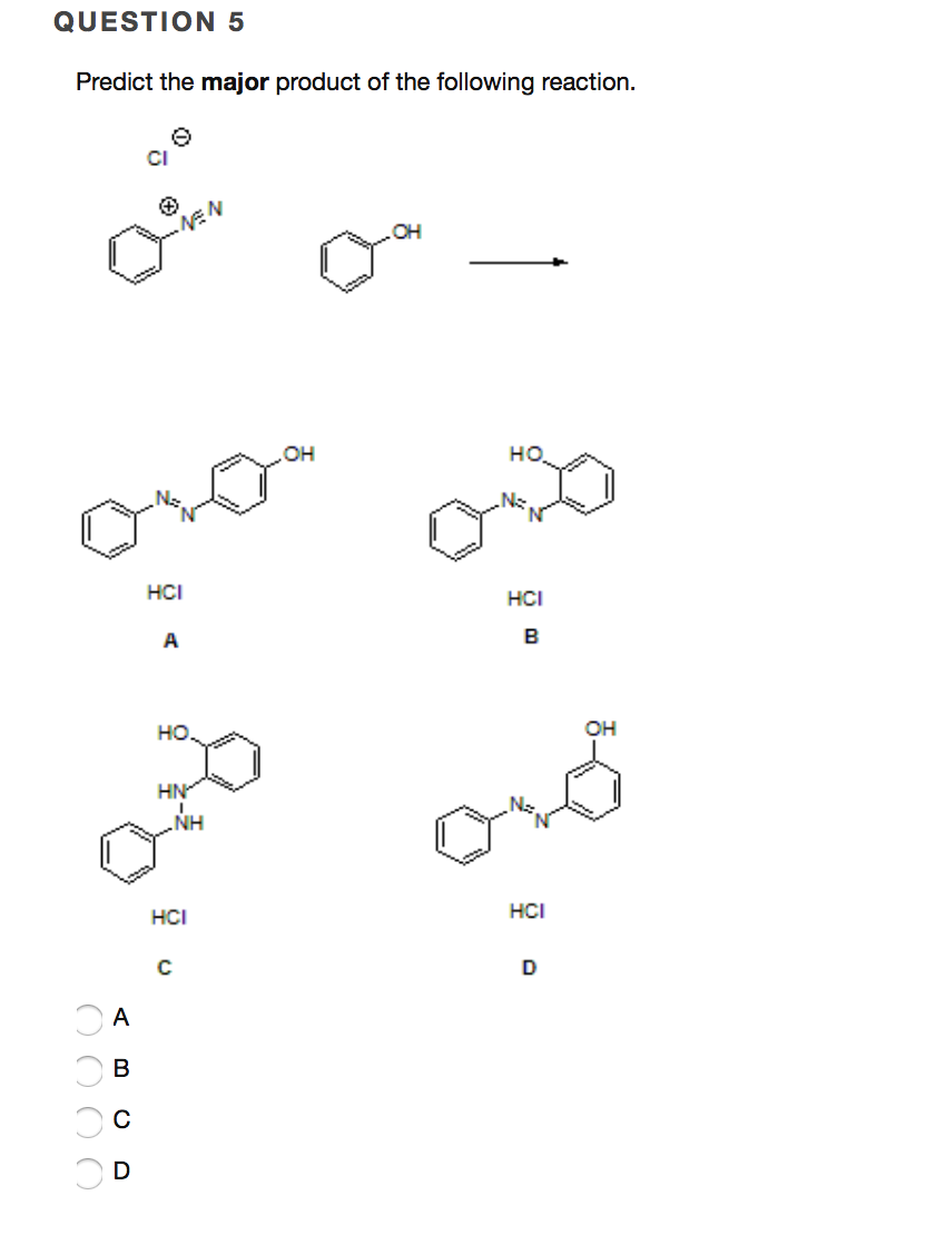 Solved Predict the major product of the following reaction. | Chegg.com