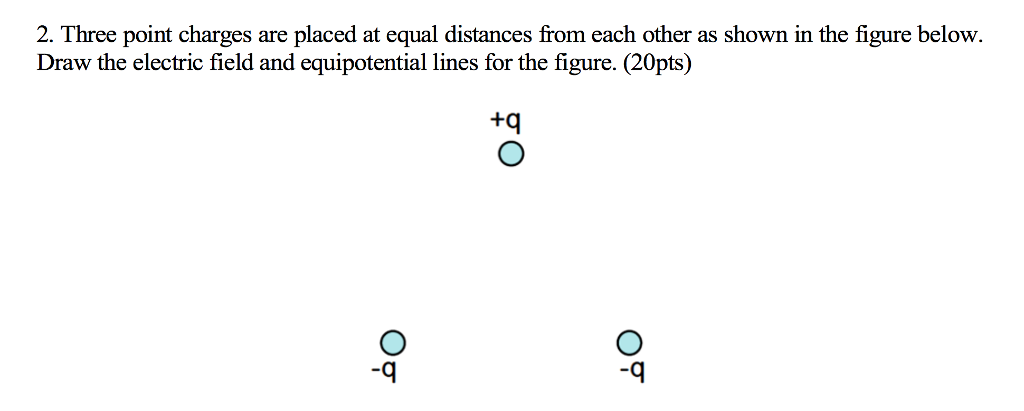 Solved Three point charges are placed at equal distances | Chegg.com