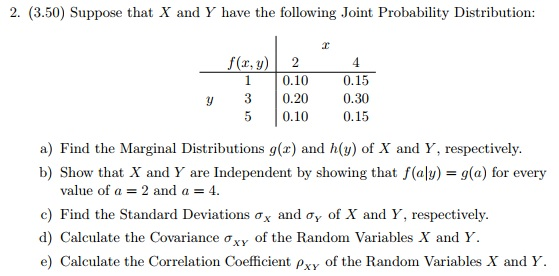 Covariance Joint Probability Distribution Calculator - Research Topics