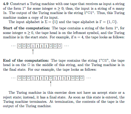 Solved Construct a Turing machine with one tape that | Chegg.com