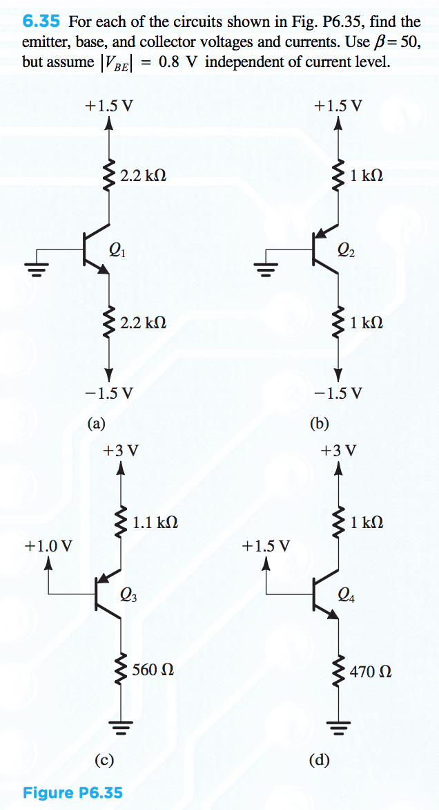 Solved 6.35 For each of the circuits shown in Fig. P6.35, | Chegg.com