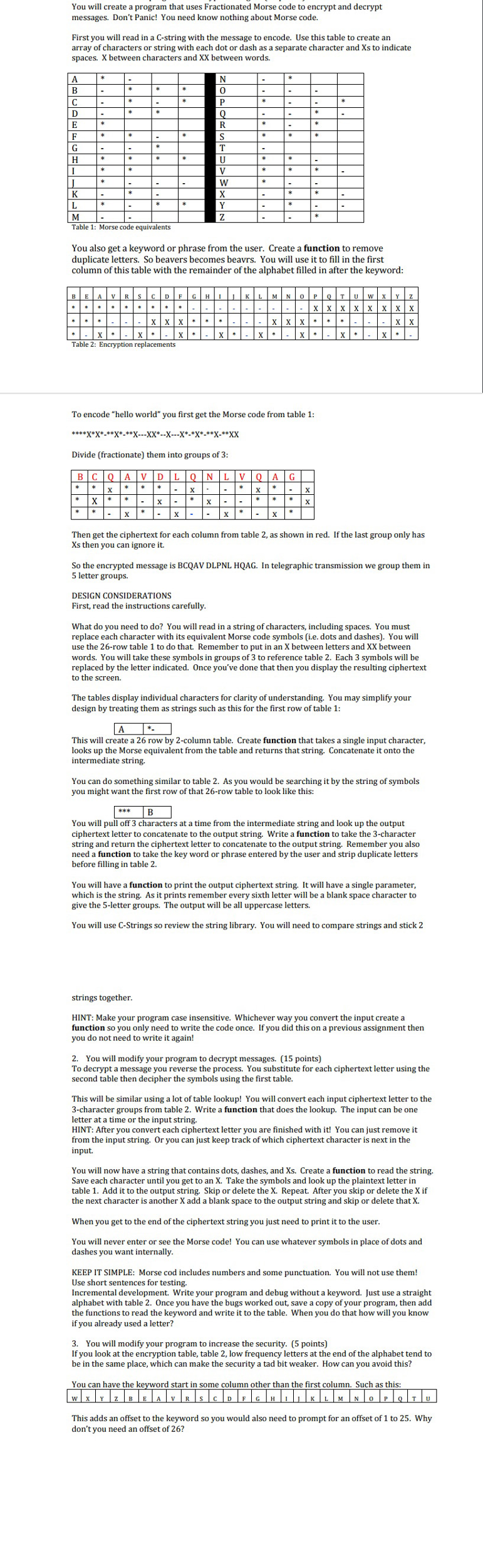 Solved t you will read in a C-string with the message to | Chegg.com