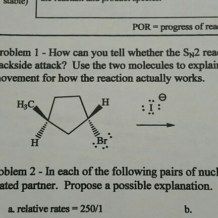 Solved how can you tell whether the Sn2 reaction occurs with | Chegg.com