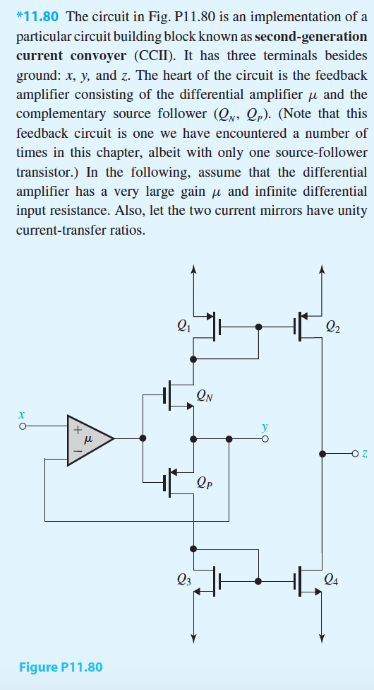 Solved *11.80 The circuit in Fig. P11.80 is an | Chegg.com