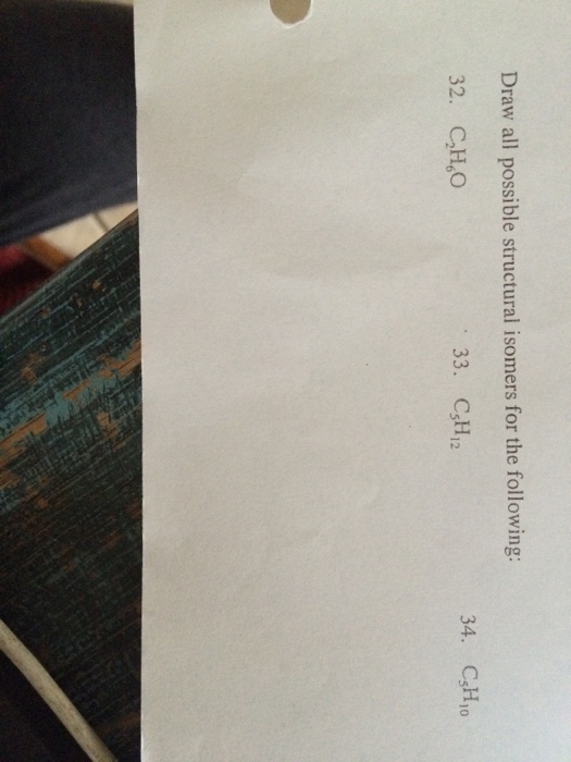 Solved Draw all possible structural isomers for the | Chegg.com