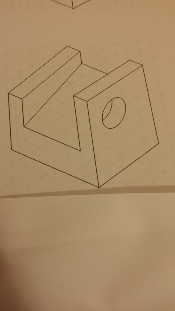Solved Multiview drawing of the three ( Front, right, and | Chegg.com