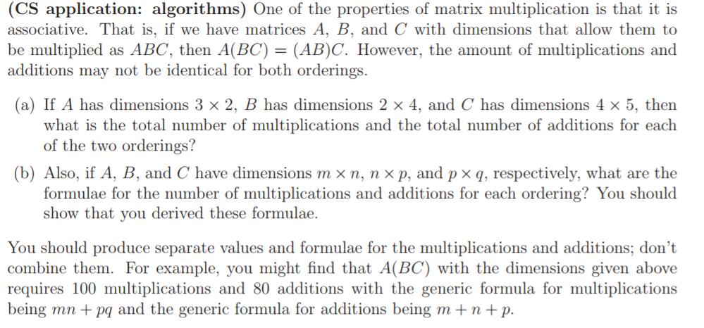 Solved (CS application: algorithms) One of the properties of | Chegg.com