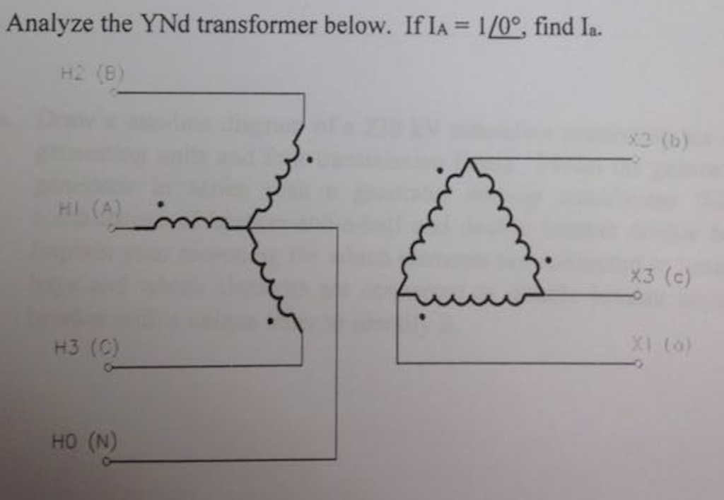 Solved Analyze the YNd transformer below. IflA 1/0°, find | Chegg.com