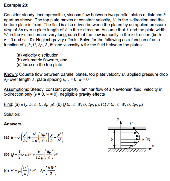 Solved Example 23 Consider steady, incompressible, viscous | Chegg.com Solved Example 23 Consider steady, incompressible, viscous | Chegg.com