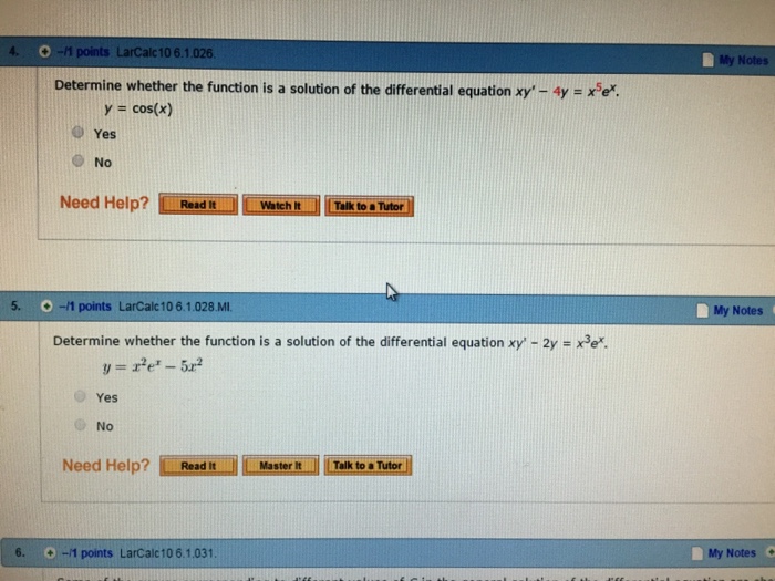 Solved Determine Whether The Function Is A Solution Of The
