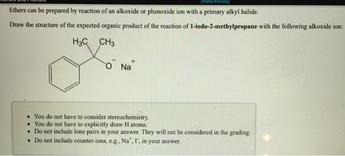 Solved Ethers can be prepared by reaction of an alkoxide or | Chegg.com