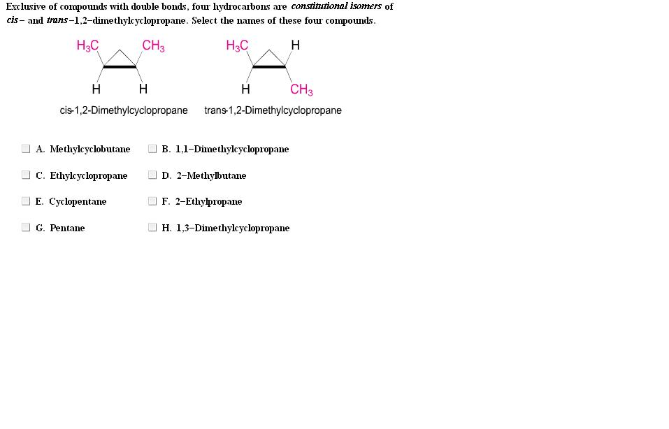 Solved Exclusive of compounds with double bonds, four | Chegg.com