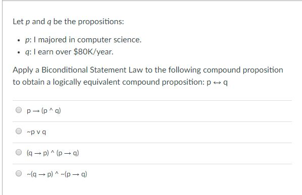 Solved Let q and r be the propositions: -q: It is below | Chegg.com
