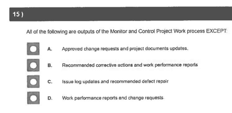 Solved 15) All of the following are outputs of the Monitor | Chegg.com