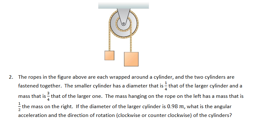 Solved The ropes in the figure above are each wrapped around | Chegg.com