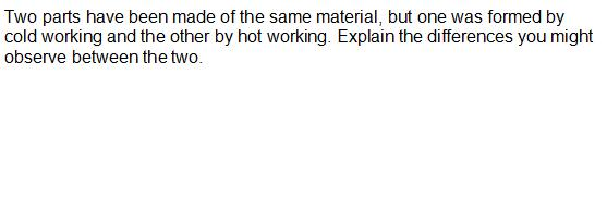 Solved Two parts have been made of the same material, but | Chegg.com