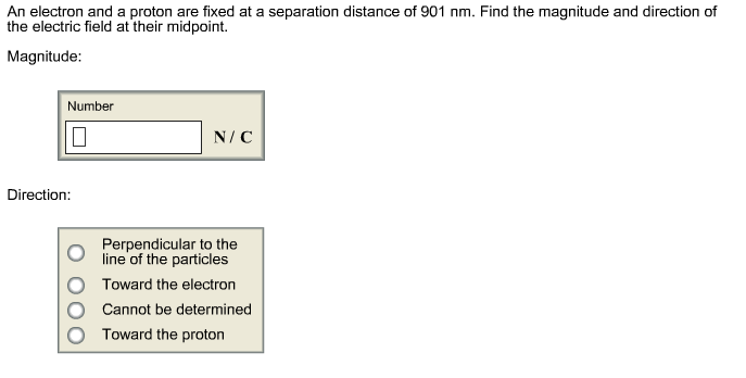 Solved An Electron And A Proton Are Fixed At A Separation