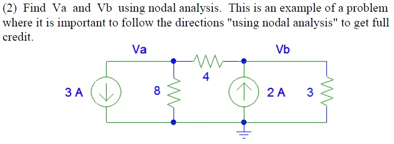 Solved Find Va and Vb using nodal analysis. This is an | Chegg.com