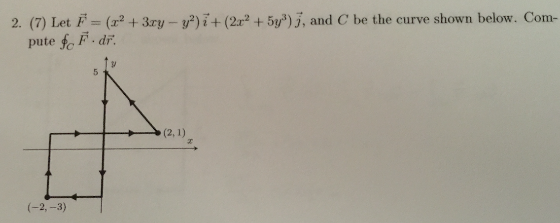 Let F=(x^2+3xy-y^2)i + (2x^2+5y^3)j, and C be the | Chegg.com