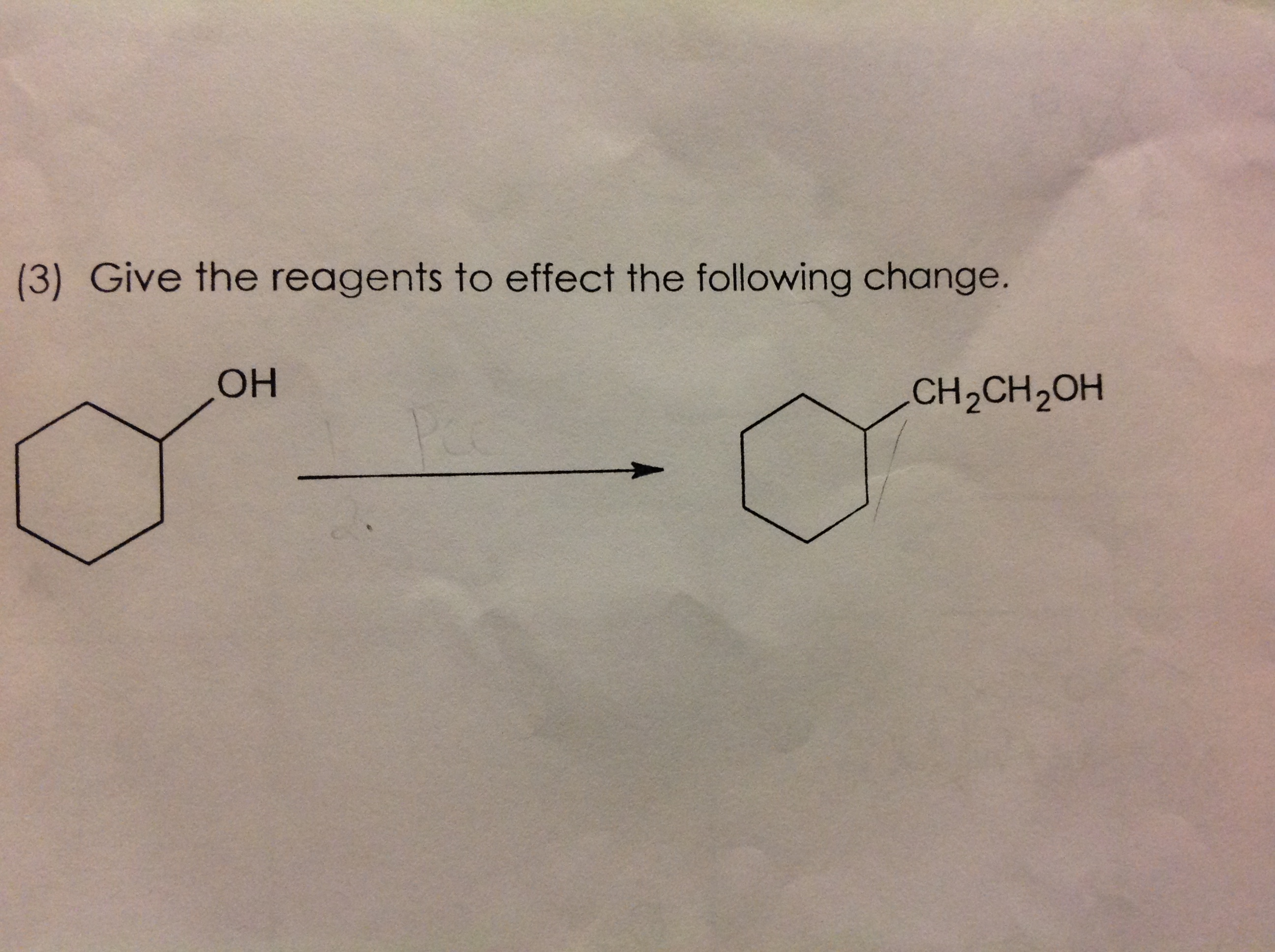 Solved Give the reagents to effect the following change. | Chegg.com