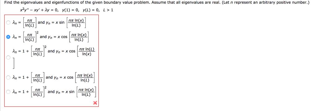 Solved Find The Eigenvalues And Eigenfunctions Of The Given 6364