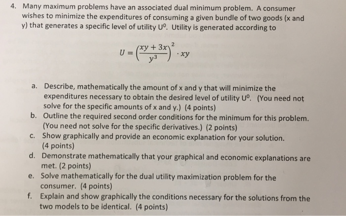 Solved Many maximum problems have an associated dual minimum | Chegg.com