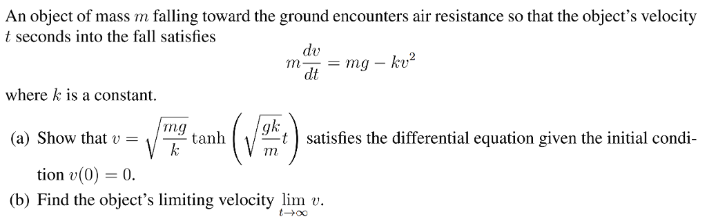 Solved An object of mass m falling toward the | Chegg.com