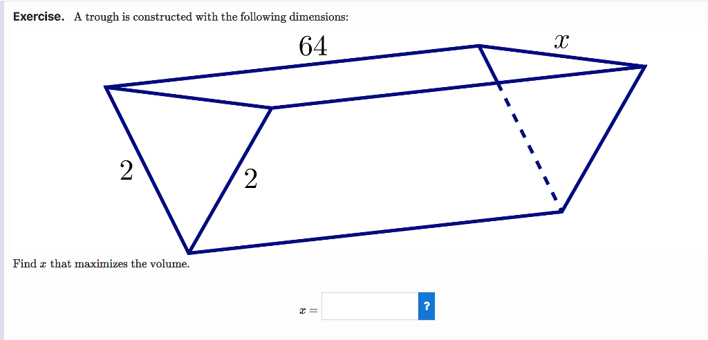 Solved Exercise. A trough is constructed with the following | Chegg.com