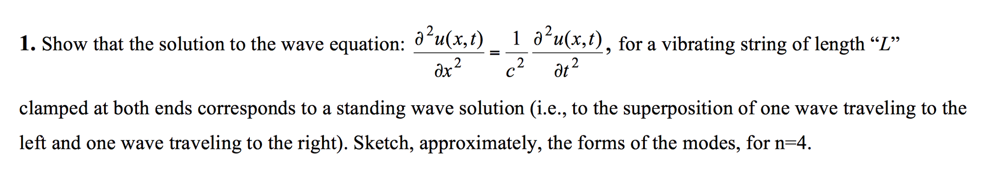 Solved Show that the solution to the wave equation: partial | Chegg.com