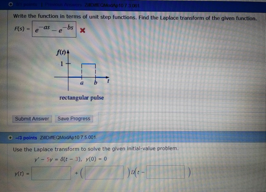 Solved Write The Function In Terms Of Unit Step Functions
