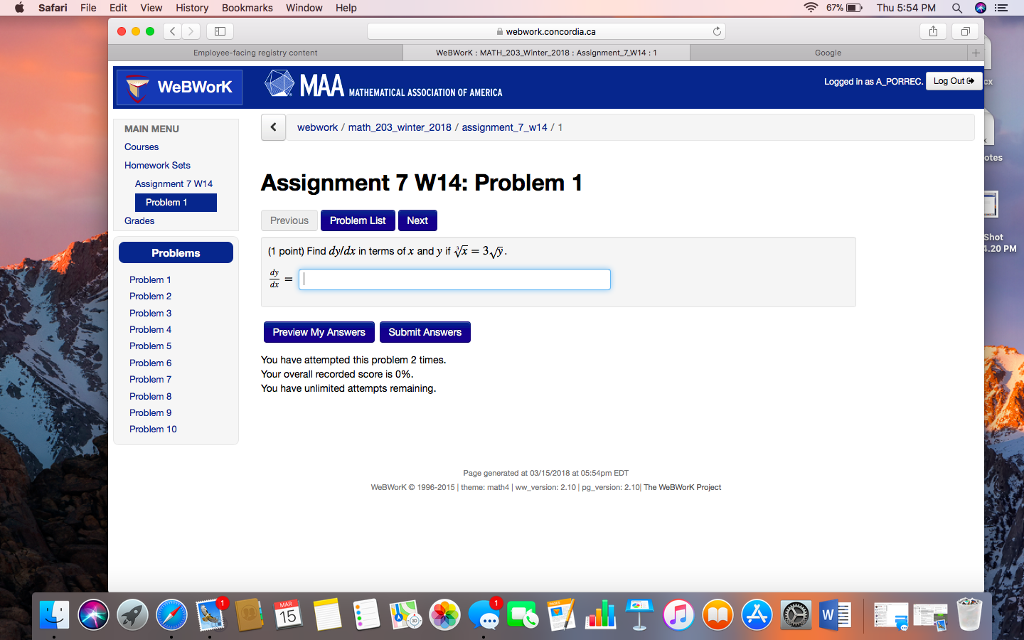Calculus Archive | March 15 2018 | Chegg.com