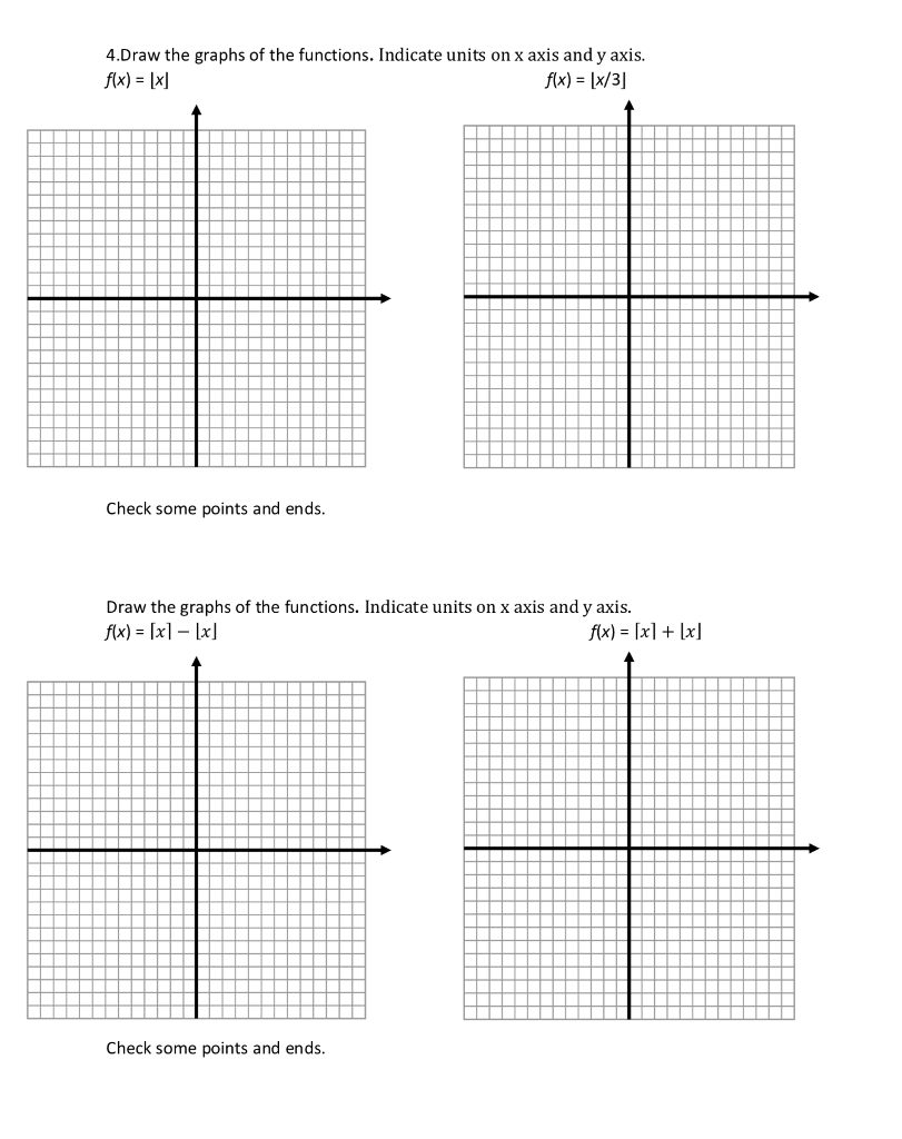 Solved 4.Draw the graphs of the functions. Indicate units on | Chegg.com