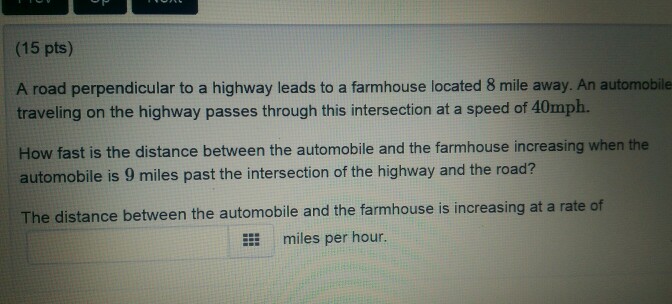 Solved A road perpendicular to a highway leads to a | Chegg.com