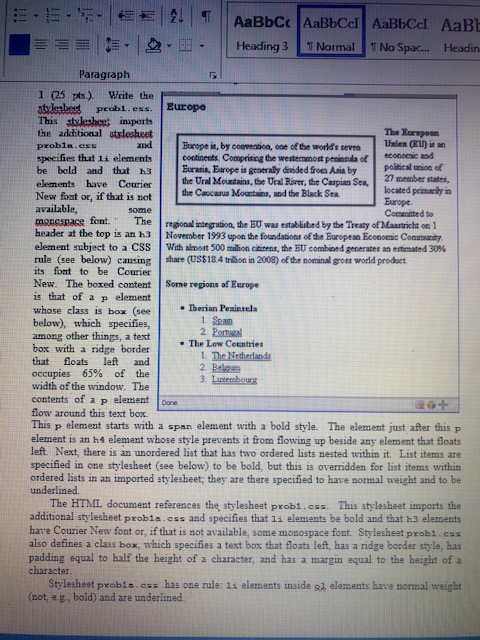 AaBbC AaBbCcl AaBbCcl AaB Heading 3 NormalNop... | Chegg.com