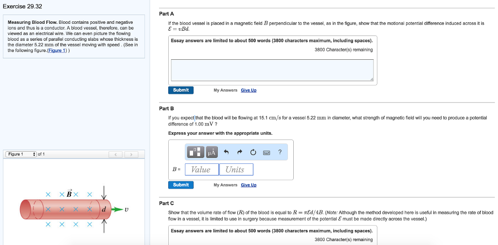 Solved Measuring Blood Flow. Blood contains positive and | Chegg.com