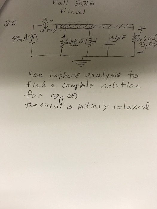 Solved Use Laplace analysis to find a complete solution | Chegg.com