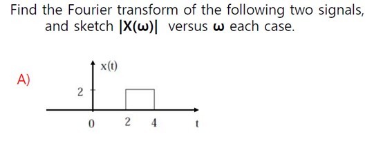 Solved Find the Fourier transform of the following two | Chegg.com