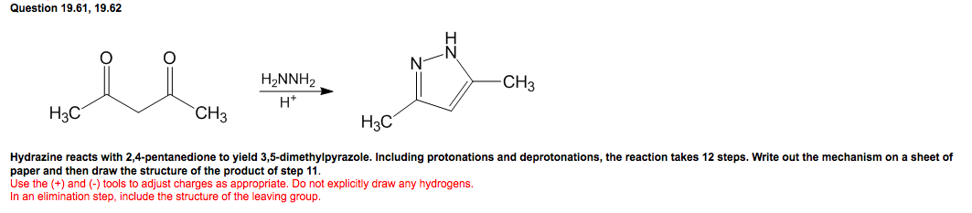 Solved Hydrazine reacts with 2,4-pentanedione to yield | Chegg.com