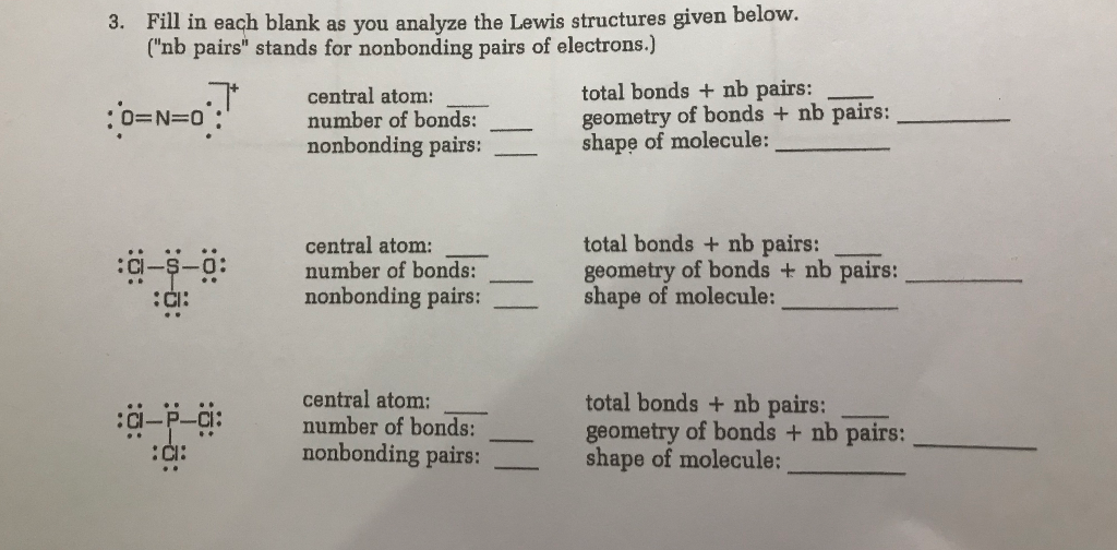 Solved Fill in each blank as you analyze the Lewis | Chegg.com