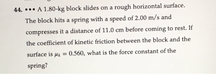 Solved A 1.80-kg block slides on a rough horizontal surface. | Chegg.com