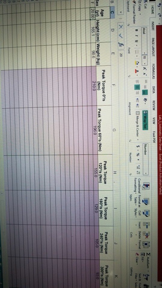 Solved Home Insert Page Layout Formulasdata Review View